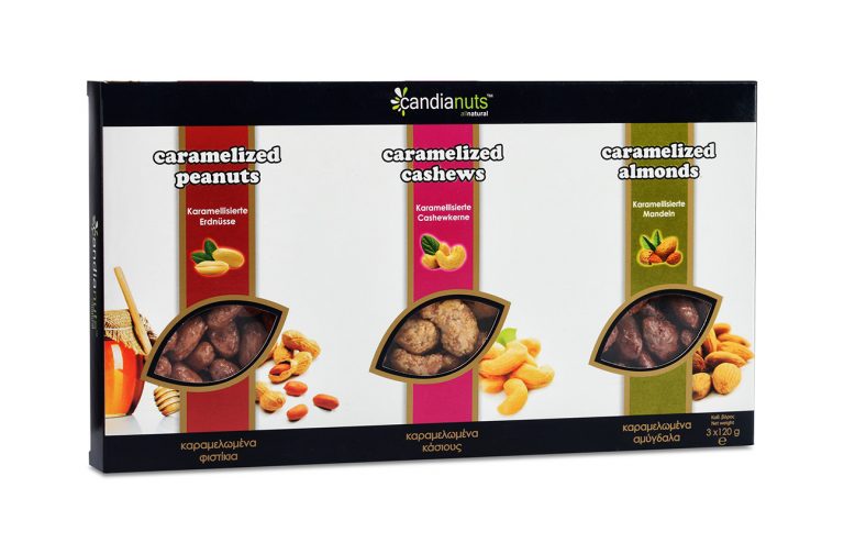 Caramelized Nuts - CANDIA NUTS - Dry Nuts, Honey & Nutsbars - Wholesome ...